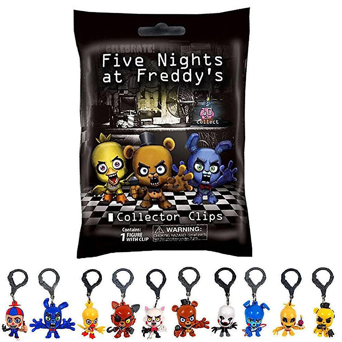 New Five Nights at Freddy's Hangers OFFICIA Blind Pack (1 Figure with Clip)