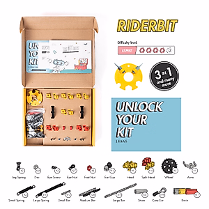 The Off Bits Motorbike Stem Building Toys, RiderBit Educational Build Your Own Robot Toy for Kids 8+ Year Old Boys and Girls, Stem Toys Engineering Kit, Vehicle Construction Toys Steam Gift