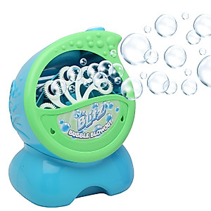 Blitz Kids Bubble Machine w/Non Toxic Soap Solution (1 Bubble Toy) Portable Battery Powered Bubble Maker Toys. Automatic Bubble Blower. Super Fun Outdoor Preschool Games & Activity. 1570-1p