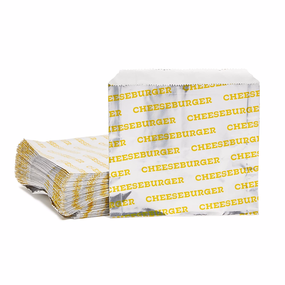 Stockroom Plus 300-Pcs Disposable Foil and Paper Hot Dog Holders and Hamburger Wrappers Combination Pack, Grease-Resistant Food Bags to Keep Food Hot for Party, Event (3 Designs)