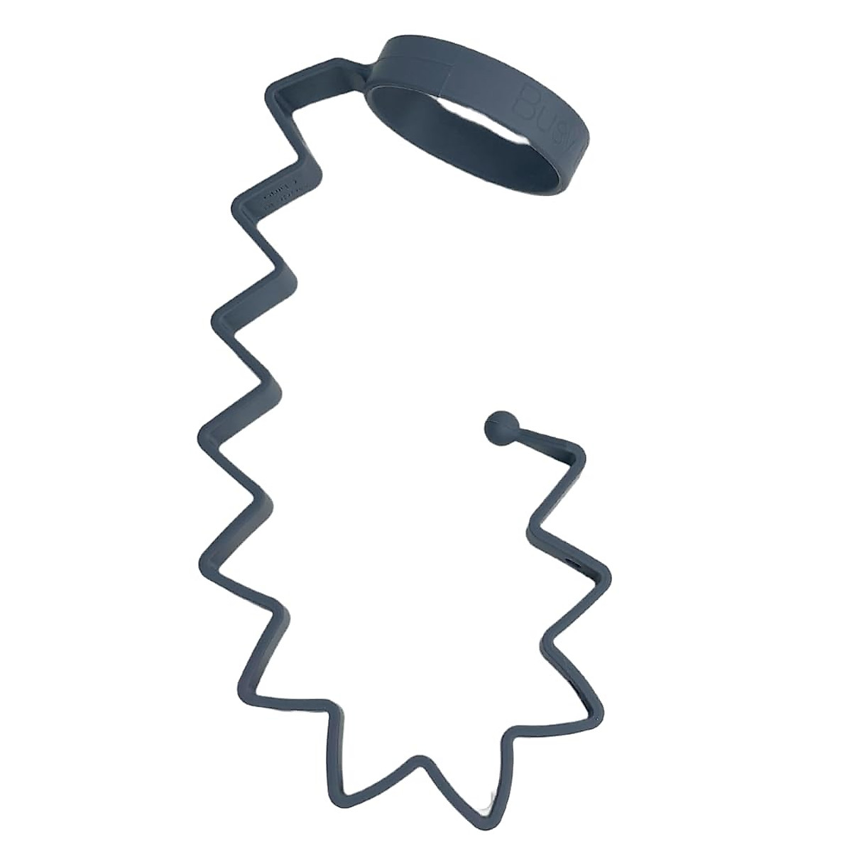 Busy Baby Bottle Bungee - Sippy Cup Strap - Keep Bottles and Sippy Cups Off The Floor - Great for Babies, Toddlers and Kids - Food Grade Silicone - Dishwasher Safe - Pewter