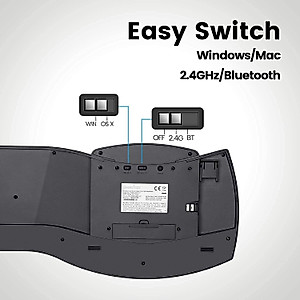 Ergonomic Bundle PERIBOARD-612 Wireless Ergonomic Keyboard with PERIMICE-713 Wireless Vertical Mouse