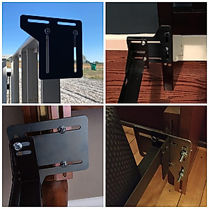 Bed Frame Brackets 2PCS Bed Rail Hardware Adapter for Headboard Heavy Duty Metal Bed Frame Extenders Attachment Brackets for Adjustable Bed Base Parts