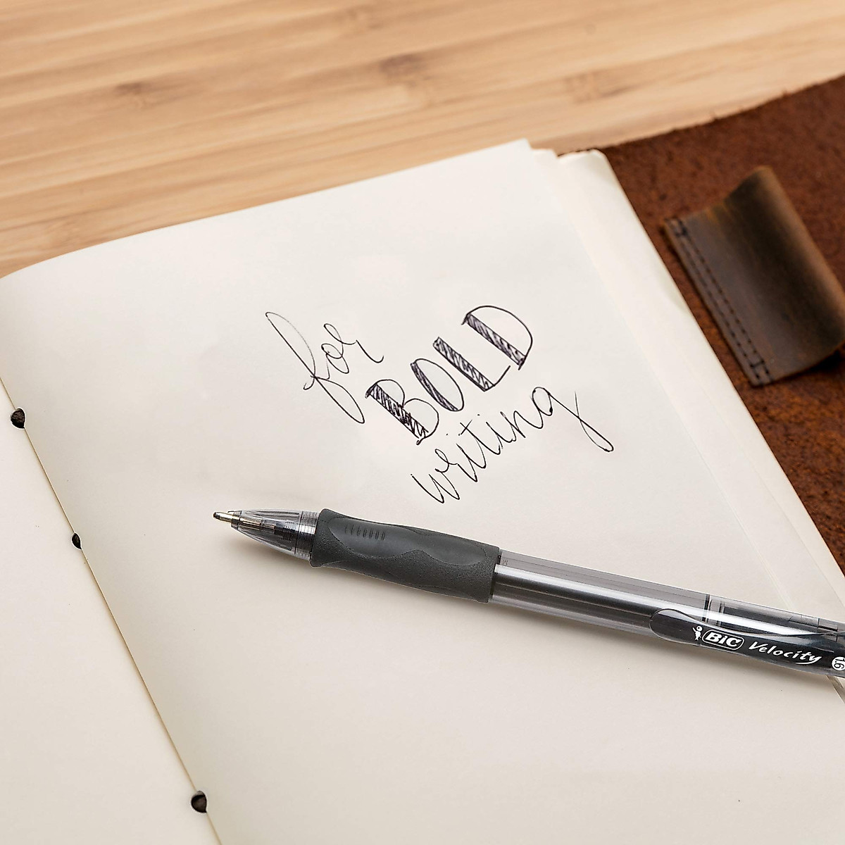 BIC Glide Bold Retractable Ballpoint Pens, Bold Point (1.6mm), Black Ink Pens, 36-Count Pack, Pens for School and Office Supplies (VLGB361-BLK)