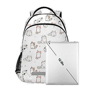 JHKKU Cat Animal Backpack for Girls Boys School Bags Teen Personalized Bookbag, Lightweight Laptop Bag Travel Backpacks