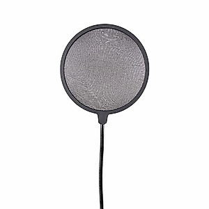 Rok-It Single Layer Microphone Pop Filter with C-Clamp to Fit Most Microphone Stands; (RI-POPFILTER)