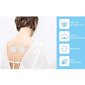 DONECO TENS Unit Pads 2"X2" 48 Pcs Replacement Pads Electrode Patches for Electrotherapy