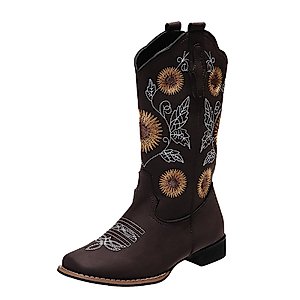 Womens Sandals, Knee High Boots Women Wide Calf Women Wedge Boots Size 9 Boots Size 10 Sneakers Size 11 Formal Boots Low Heel Dress Shoes for Women Coffee