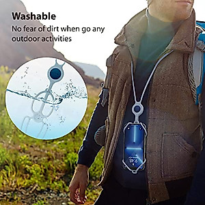 【Bone】 Universal Phone Lanyard for Around The Neck, Adjustable Silicone Neck Phone Holder, Cell Phone Lanyard Holder Compatible with iPhone 13 pro max &Most Smartphones 4.7"-7.2" (Black)