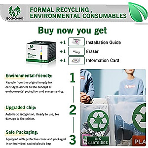 63 Black Color Combo Pack,Economink Remanufactured Ink Cartridge Replacement for HP 63 XL for OfficeJet 3830,5252,4650,5258,4655,4652,5255,Envy 4520,3634,DeskJet 3636,1111,3630,1112,3637,3632 Printer