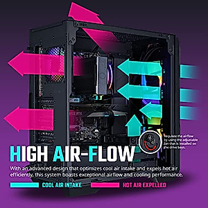 Cooler Master HAF 5 Pro High Performance Gaming PC - Intel i5 12400F - NVIDIA GeForce RTX 3060 Ti - 16GB DDR4 3200MHz - 1TB M.2 NVMe SSD – WiFi - Windows 11 - Desktop Computer,Black