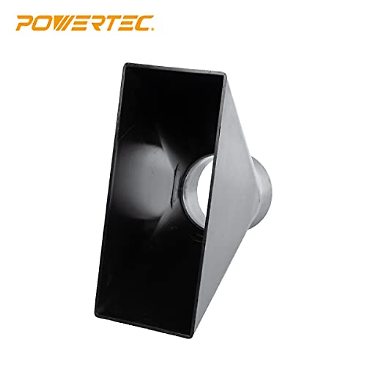 POWERTEC 70151 Dust Hood Rectangular Shape, Funneled 4-Inch Fitting By 10-Inch Wide Attachment for Dust Collection