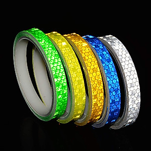 Brightplus Reflective Tape White 0.5" X10'-Waterproof Self-Adhesive Trailer Reflector Tape-Reflective Tape for Trucks,Trailers,Cars.Warning Caution Conspicuity Tape