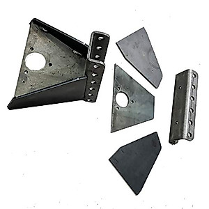 Shocker Hitch Vertical Channel Weld On Tongue Adapter for Trailer A-Frames, Components Only - 2 Sides, Base & Vertical Channel