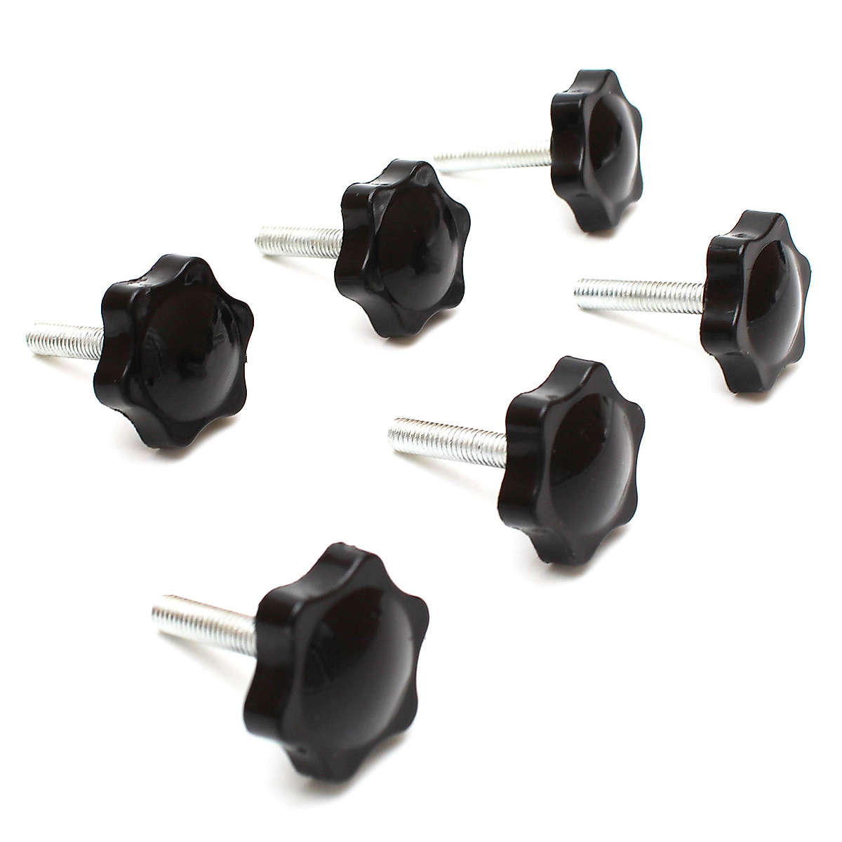 Smartsails 6 Pieces of Plum Shape M6x30mm Large Rubber Head Adjustment Bolt Knob Handle Screw Fan Accessories Hand Screw Screw Electrical Accessories Screw