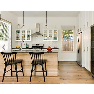 Yosoan -Light Vintage Edison Hanging Pendant Light, Mini Funnel Flared Glass Clear Glass Shade for Kitchen Bathroom Porch Living Room Dinning Room Office Restaurants Hotels Bar Island (Brushed)