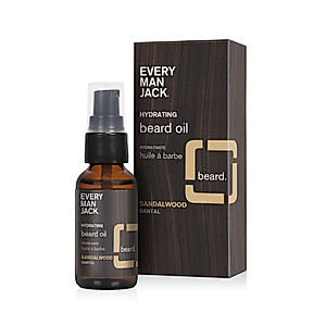 Every Man Jack Mens Sandalwood Beard Set - Perfect for Every Guy - Includes Full-Sized Grooming Essentials - Beard + Face Wash, Beard Oil, Beard Butter + Dopp Bag