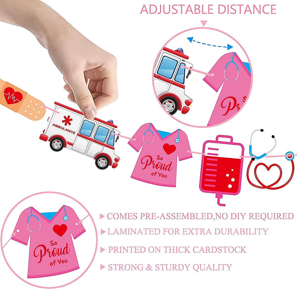 Nurse Theme Banner Nurse Graduation Party Bunting Decorations Congrats to Nurse Garland for Hospital Rn Theme Party Medical School Graduation Party Nurse Day Party Birthday Party Decorations