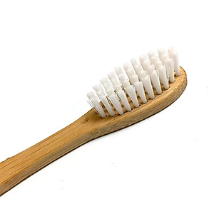 Eco-Friendly Natural Bamboo Toothbrush - Organic, BPA Free and Durable with Ergonomic Handle (4-Pack: Hard Nylon Bristles)