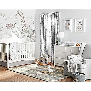 Lush Decor Baby Jungle Adventure Geo Blackout Window Curtain Single Panel, Gray