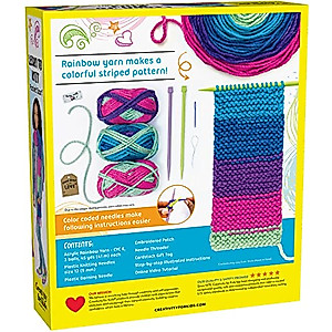 Creativity for Kids Learn to Knit Pocket Scarf - DIY Knitting Kit for Beginners, Kids Craft Kit