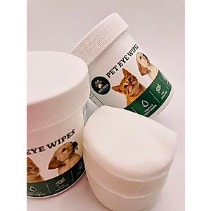 OPES Pets Cats & Dogs Eye & Face Wipes, Gently Removes Discharge, 100% Plant-Based, Biodegradable, 200 Count.