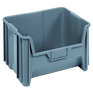 Quantum Storage K-QGH700GY-1 Giant Stacking Container, 15 1/4" x 19 7/8" x 12 7/16", Gray