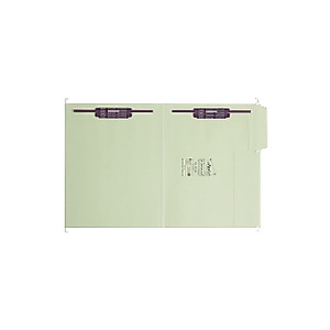 Smead FasTab Hanging Fastener File Folder with SafeSHIELD Fasteners, 1/3-Cut Built-in Tab, Letter Size, Moss, 18 per Box (65120)