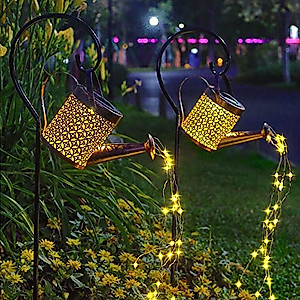 B-Best Solar Lights Outdoor Garden Decorations,Watering Can Landscape Light Large Hanging Lantern ,Outside Waterproof Patio Decor Perfect Gardening Gift