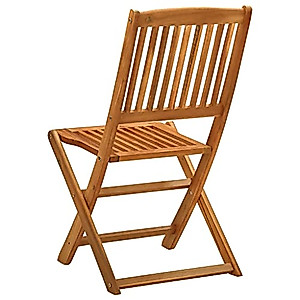vidaXL Folding Garden Chairs 4 pcs Solid Eucalyptus Wood