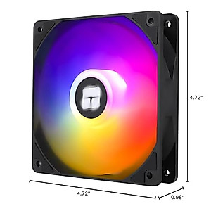 Thermalright TL-C12C-S X3 CPU Fan 120mm ARGB Case Cooler Fan, 4pin PWM Silent Computer Fan with S-FDB Bearing Included, up to 1500RPM Cooling Fan（3 Quantities）
