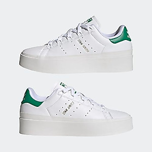 adidas Originals Women's Stan Smith Bonega Sneaker, White/White/Green, 7