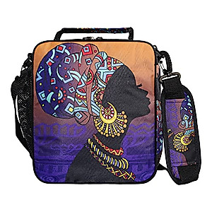 Vantaso Kids Lunch Box Bag Ethnic African Women Insulated Cooler Bag for Women Girl Picnic Travel School