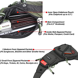 Nicgid Sling Bag Chest Shoulder Backpack Fanny Pack Crossbody Bags for Men(Black)