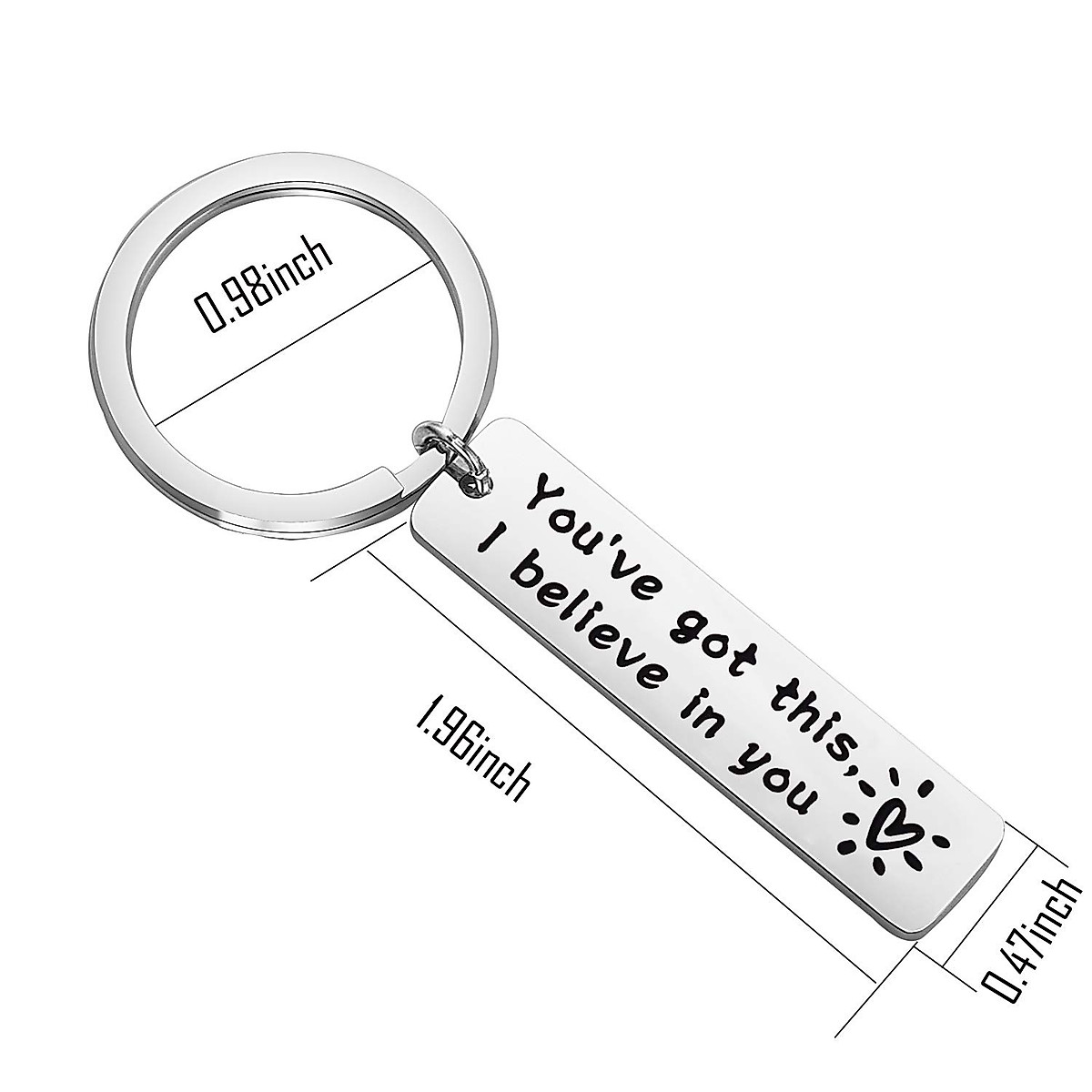BNQL I Believe in You Keychain You Have Got This Keychain Inspirational Sobriety Gift (keychain s)