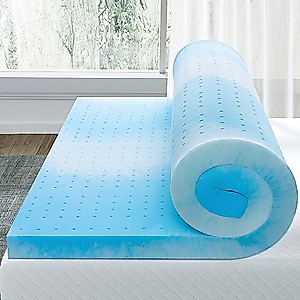 3 Inch Memory Foam Mattress Topper Queen, Gel Foam Mattress Topper Queen for Pressure Relief, High Density Cooling Memory Foam Pad, Premium Soft Mattress Topper, Certipur-Us Certified