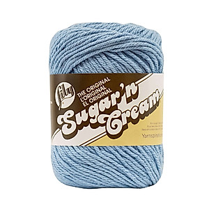 Lily Sugar 'n Cream Yarn - 100% Cotton - Assortment (Blueberry)