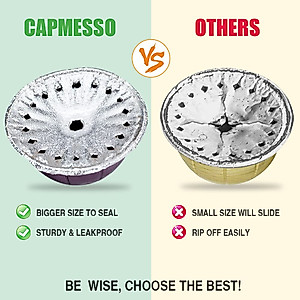 CAPMESSO Aluminum Foils Lids to Reuse Vertuoline Capsules Coffee Pods Compatible with Nespresso VertuoLine Machine 64mm(100/package)