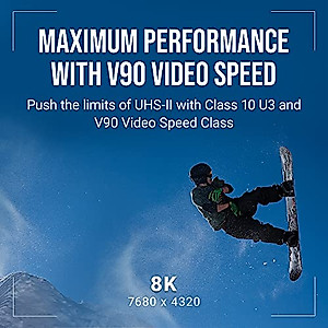 PNY 128GB EliteX-PRO90 Class 10 U3 V90 UHS-II SDXC Flash Memory Card