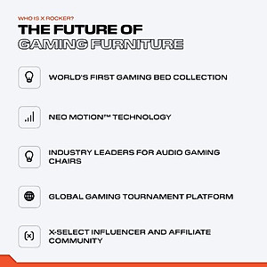 X Rocker Emerald RGB LED Floor Gaming Chair, Headrest Mounted Speakers, 2.0 Wired Audio System, 5110701, 30.3" x 26.4" x 22.2", Black