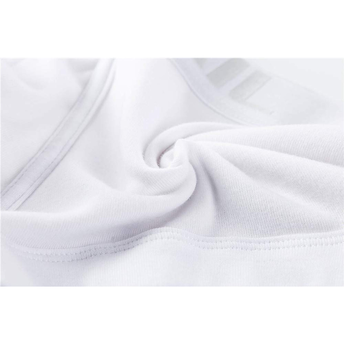 JOCKMAIL Cotton Men Boxer U Convex Pouch Adjustable Size Ring Cock Straps Men trunk Shorts (L, White)