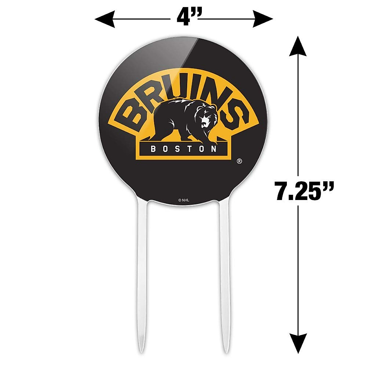 Acrylic NHL Boston Bruins Logo Cake Topper Party Decoration for Wedding Anniversary Birthday Graduation