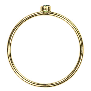 uGems 14kt Gold Filled Green CZ Stacking Ring Size 7