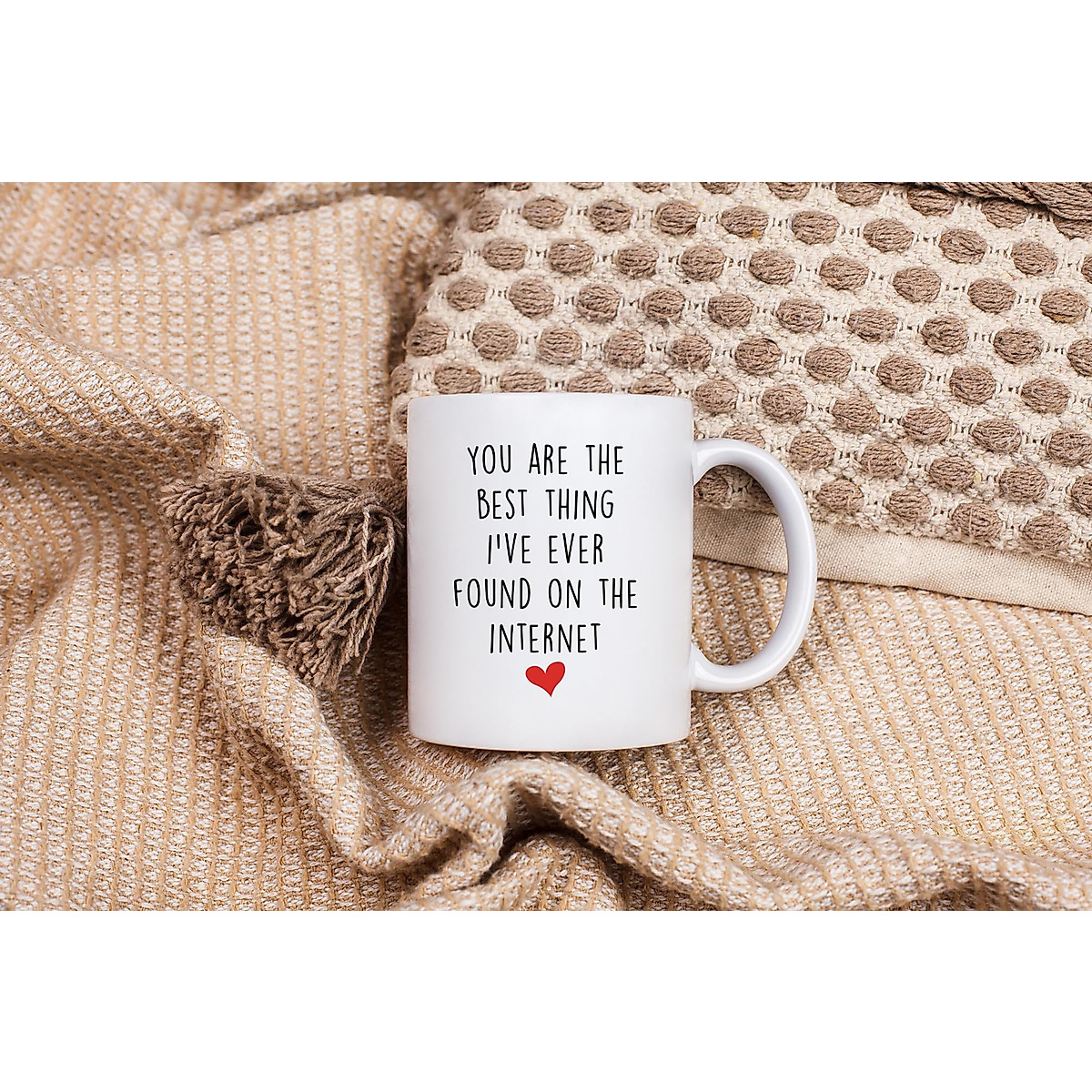 You're The Best Thing I've Ever Found On The Internet - Funny Anniversary Birthday Gifts for Husband Boyfriend - Romantic Long Distance Relationship Gifts For Him Her- 11 oz Coffee Mug Tea Cup White