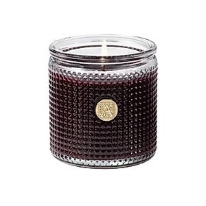 AUTUMN CHERRY Aromatique Textured Glass 6 oz Scented Jar Candle, Burgundy