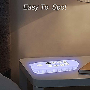 2Pack Silicone Protective Case Compatible for Google Chromecast Remote Control,Remote Case Holder Skin for Google 2020 Voice Remote,Shock Absorption Bumper Remote Back Cover -Glowpurple+Glowblue