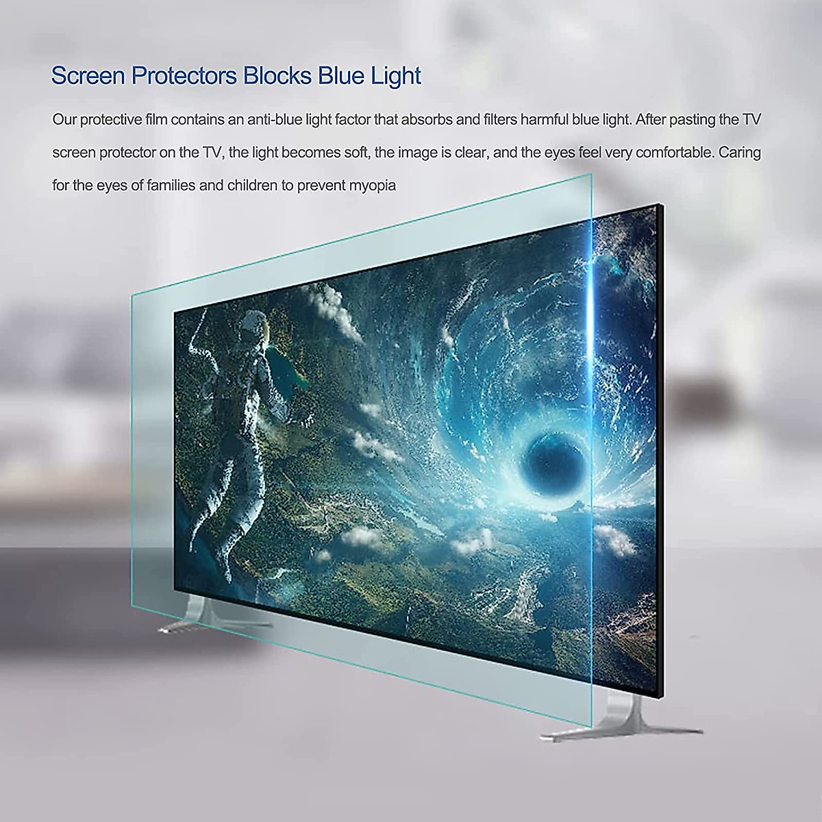 DRILLYR 40" 886498mm Anti Blue Light TV Screen Protectors, Matte Anti Glare/Anti Scratch TV Film Anti-Reflection Rate Up to 90% for LCD, LED, 4K OLED & QLED HDTV