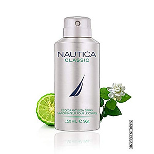 Nautica Deodorant Body Spray for Men, Classic, 5 Ounce