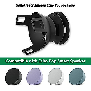YIDANYOT Stand for Echo Pop, Wall Mount Holder for Echo Pop, Holder Bracket Shelf Accessories for Echo Pop, Smart Speaker Stand with Cable Management Shelf for Space-Saving, Easy to use.