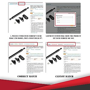 KitsPro Truck Tailgate Assist Accessories Compatible with 2009-2018 Dodge Ram 1500 and 2019-2024 Ram 1500 Classic, 2010-2024 Ram 2500 3500 Tailgate Damping Strut Accessories